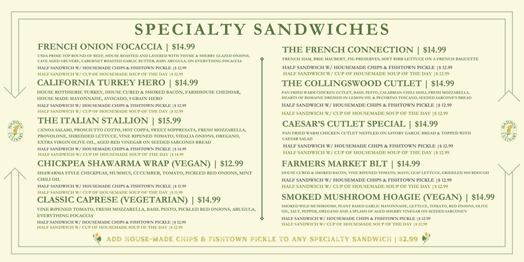 Menu — Haddon Culinary