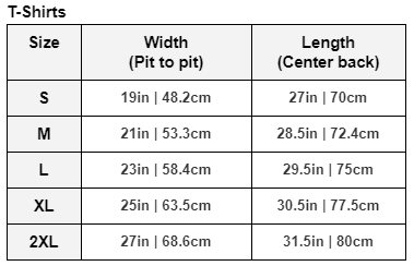 Size Charts SS23 — apari