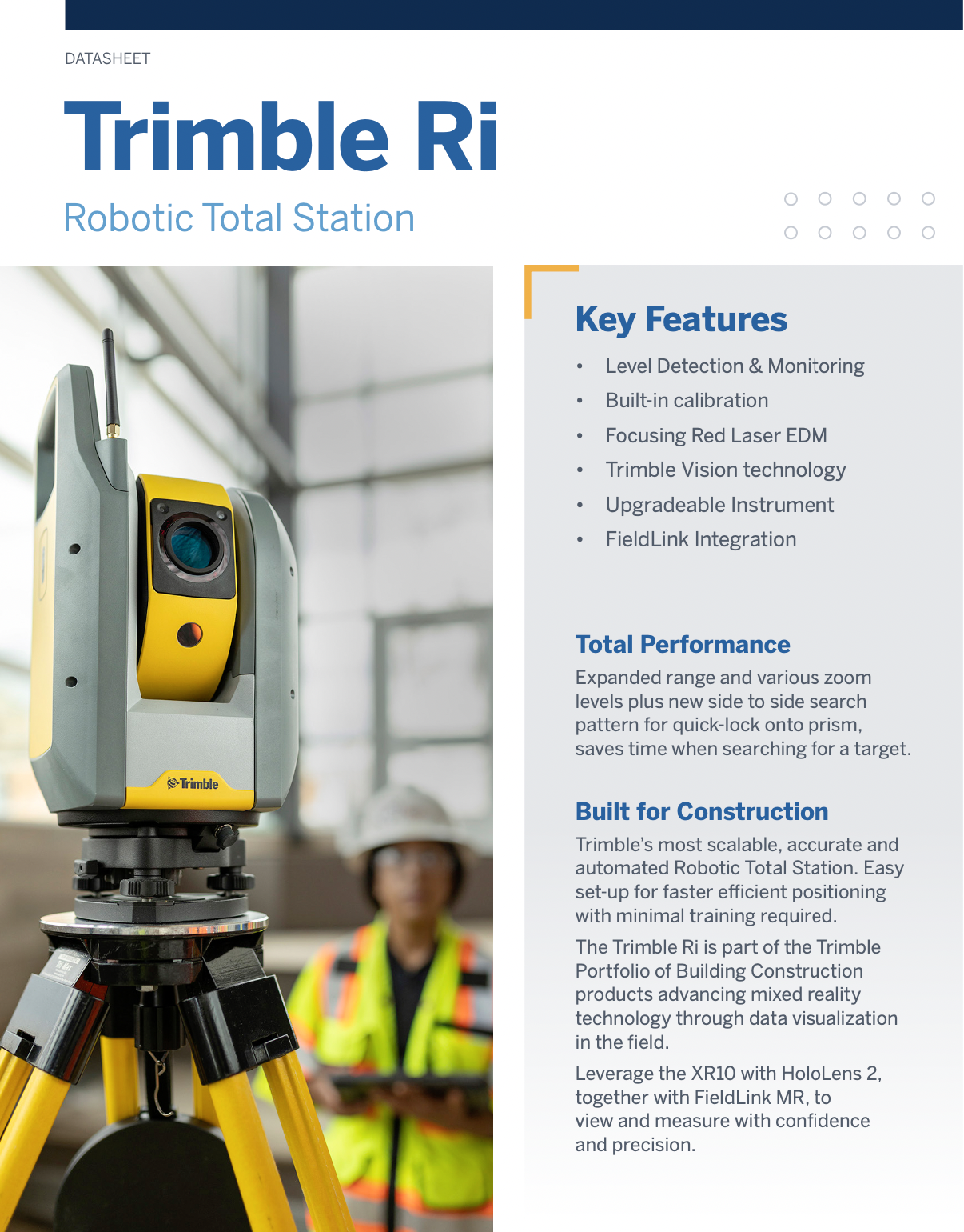 DATASHEET: Trimble Ri Robotic Total Station | BuildingPoint Scandinavia