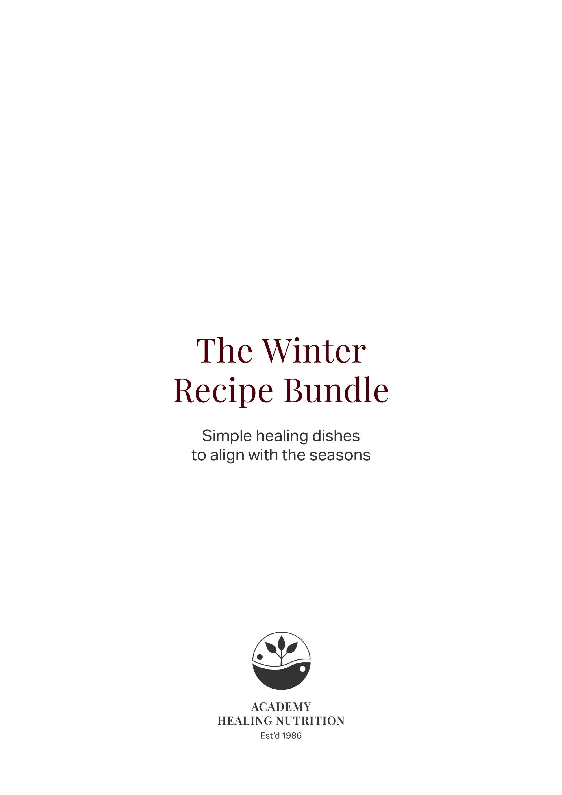 Winter Recipe Bundle Thank You