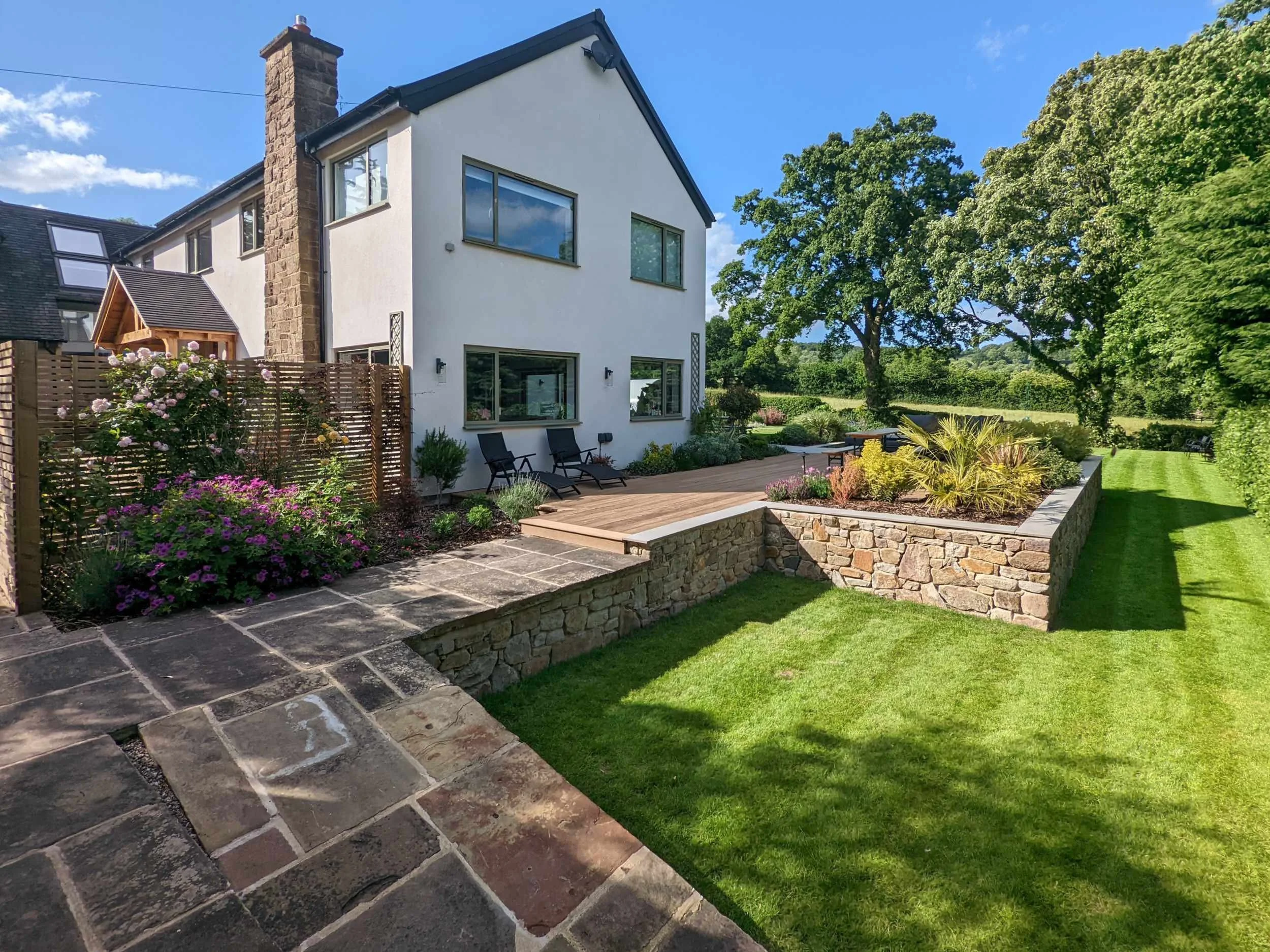 Contemporary terrace in a countryside setting — Bottle Kiln Design