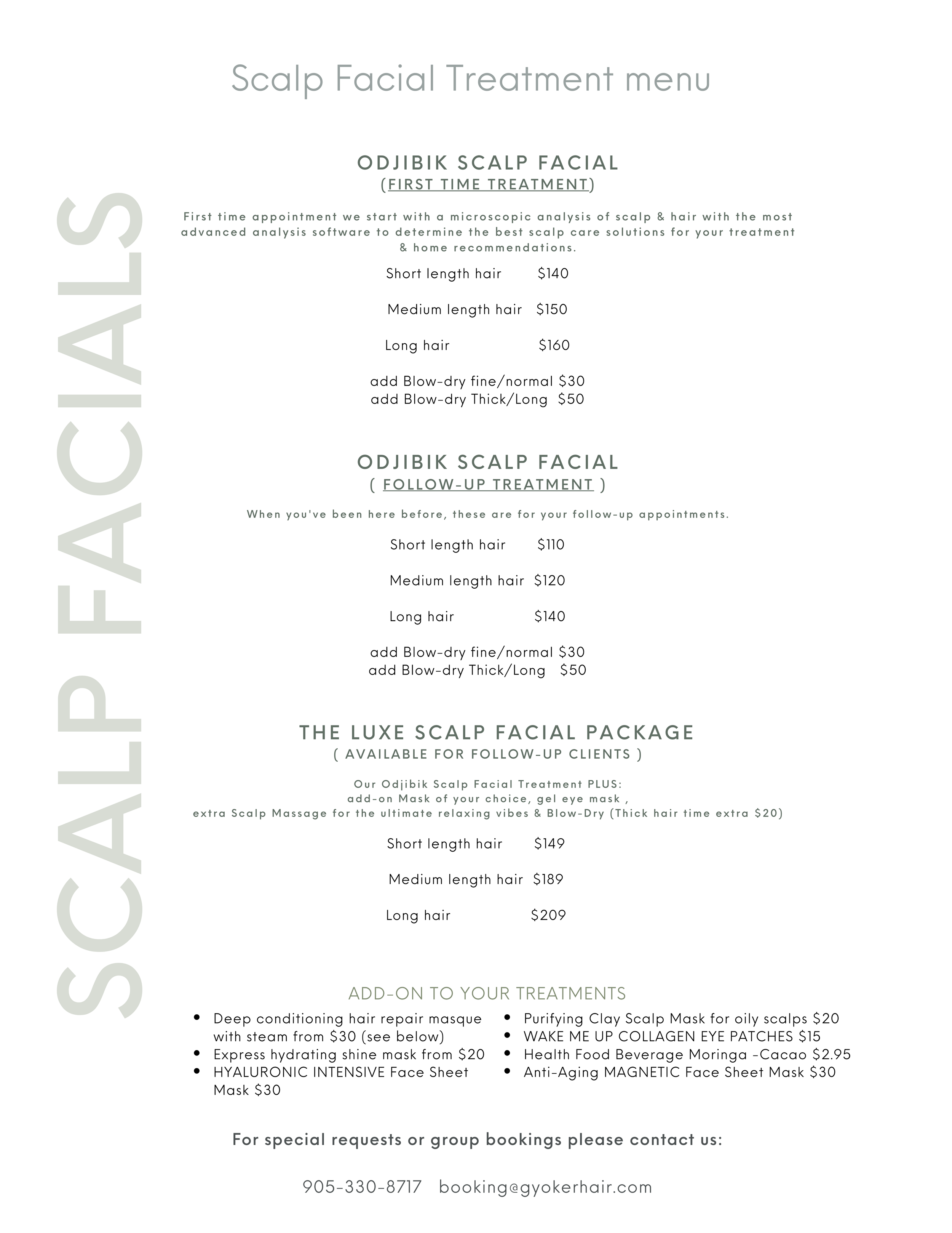 service menu — Gyoker Hair