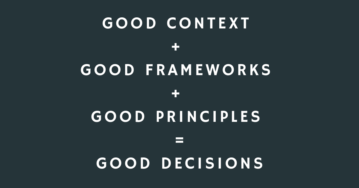 How to make good decisions — Joe Teo