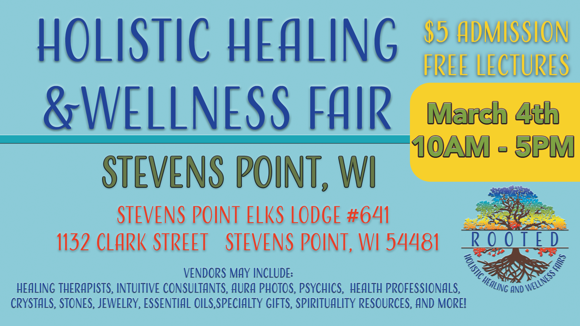 Rooted Holistic Healing & Wellness Fair- Stevens Point, WI — Angela ...