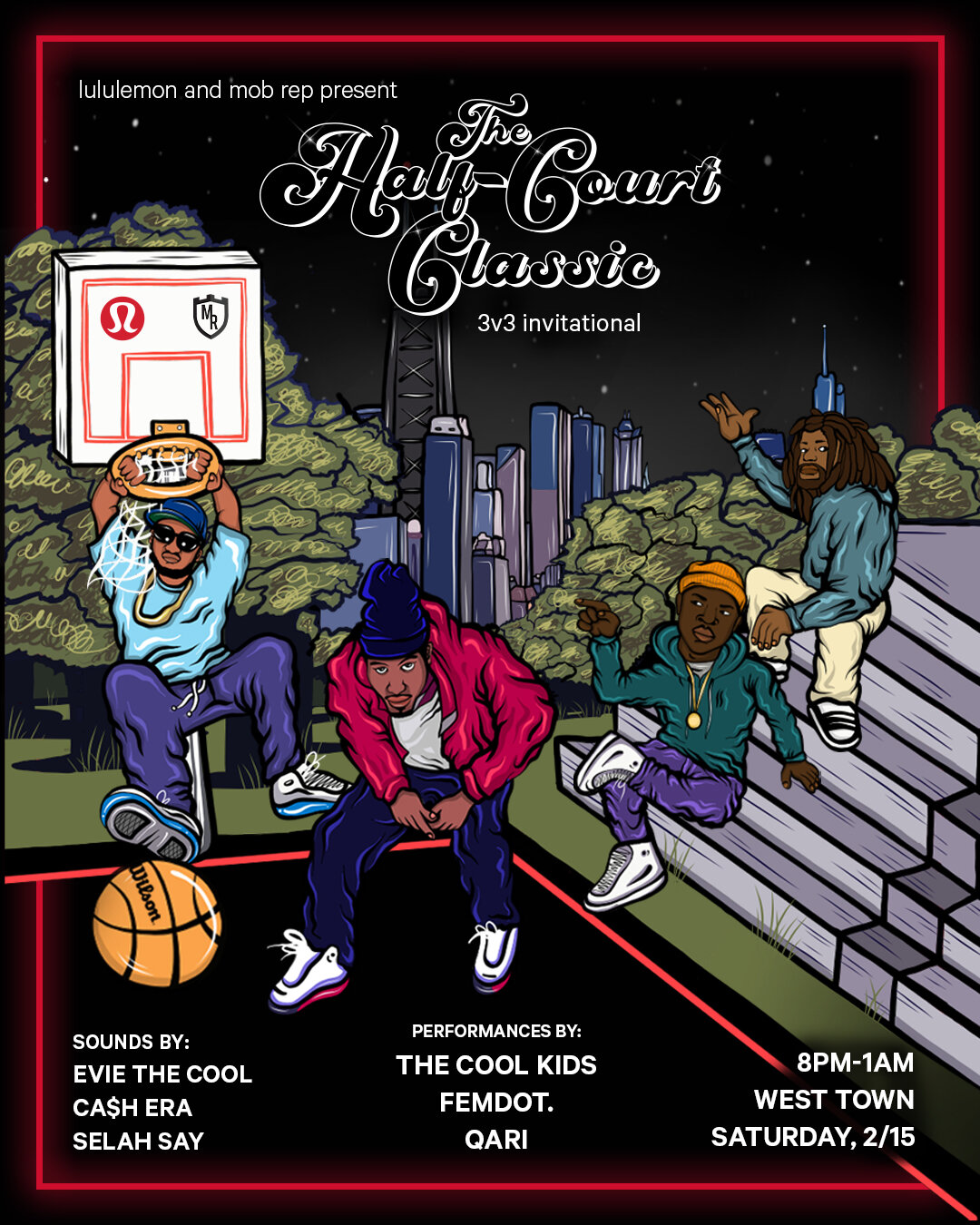Basketball Half Court Cartoon