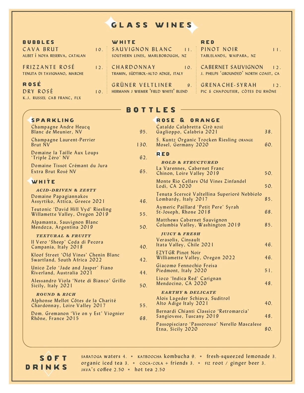 MENUS — LUCKY'S