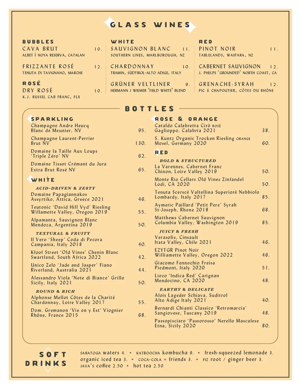 MENUS — LUCKY'S