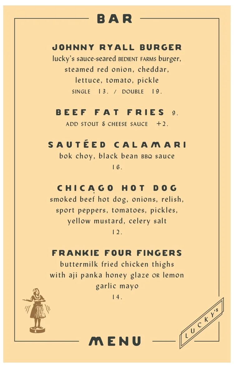 MENUS — LUCKY'S