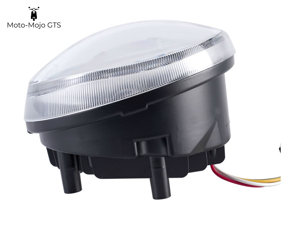 Vespa GTV LED Headlight with Half Halo Running light — moto-mojo gts