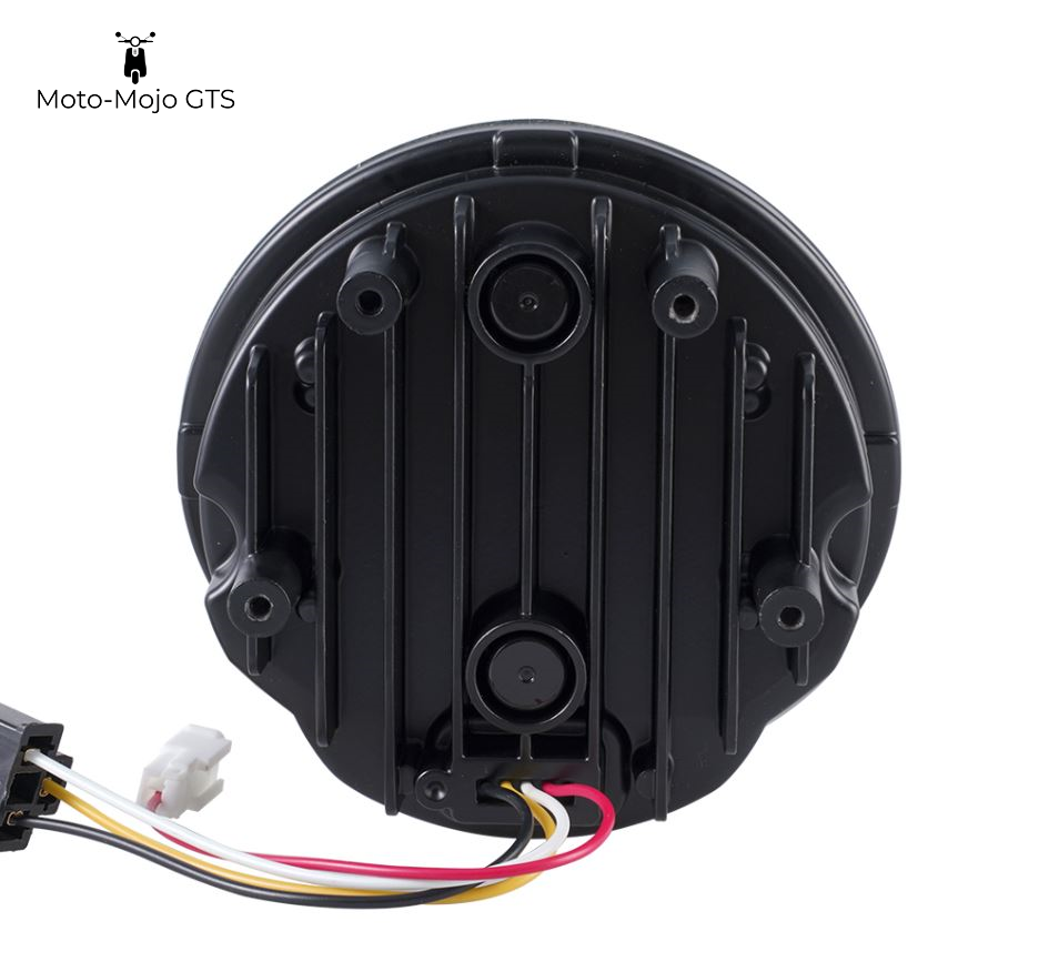 Vespa GTV LED Headlight with Half Halo Running light — moto-mojo gts