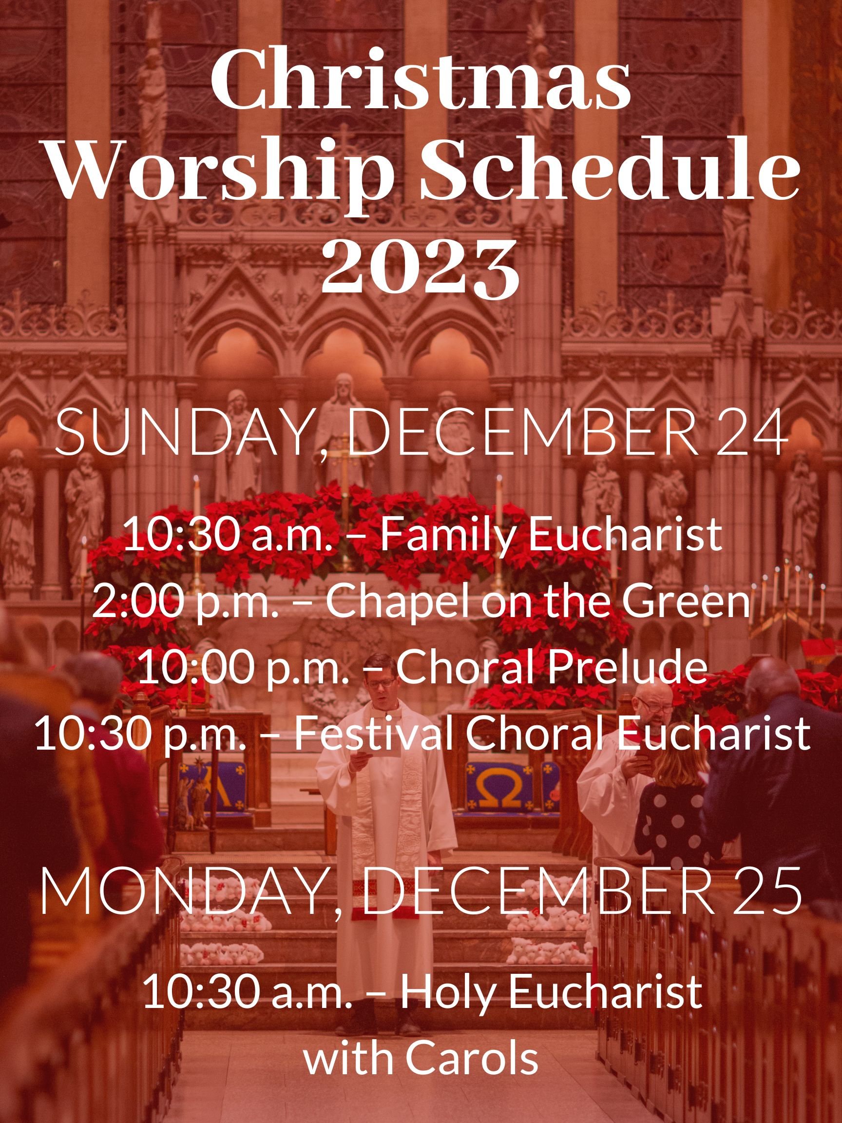 Christmas Worship Schedule 2023 — Trinity on the Green Christmas Worship Schedule 2023 — Trinity on the Green