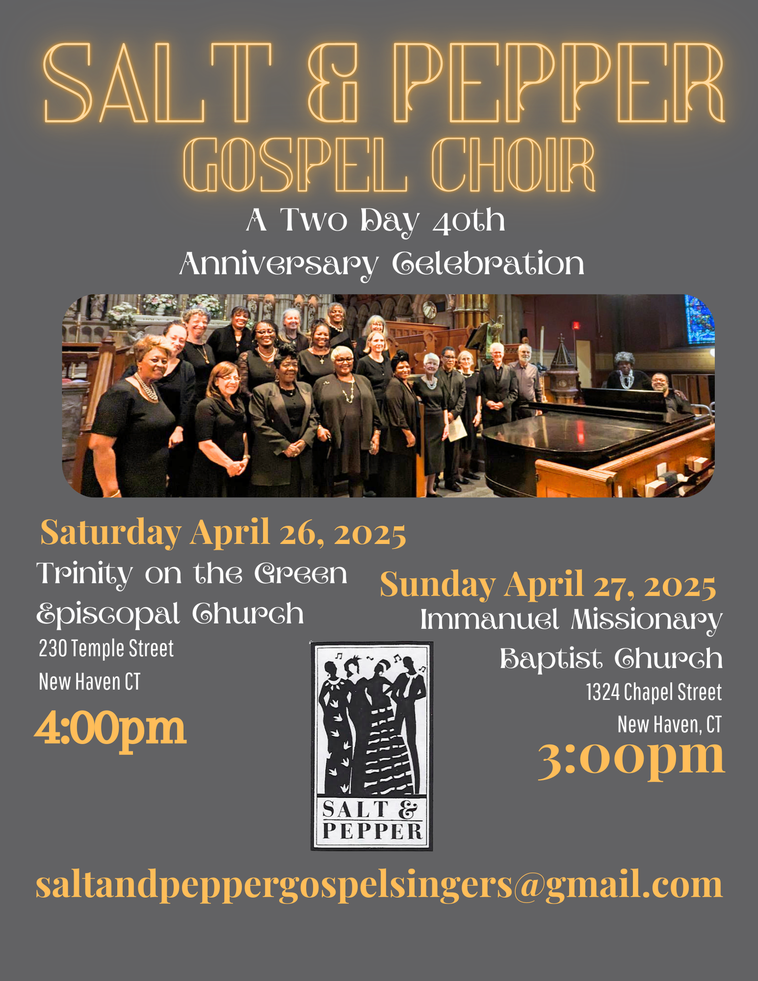 Salt & Pepper Gospel Singers 40th Anniversary Concert — Trinity on the ...