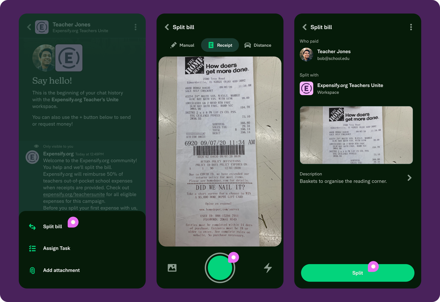 A step-by-step guide to submitting expenses to Expensify.org Teachers Unite campaign — Expensify.org