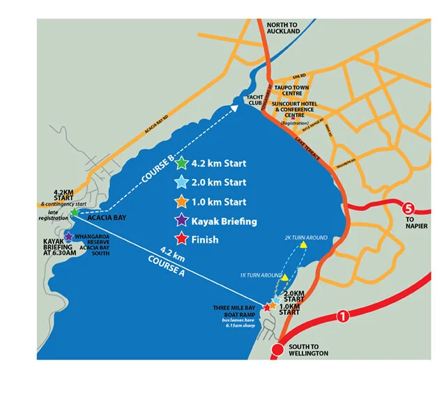Course Options — Lake Taupo Across the Lake Swim