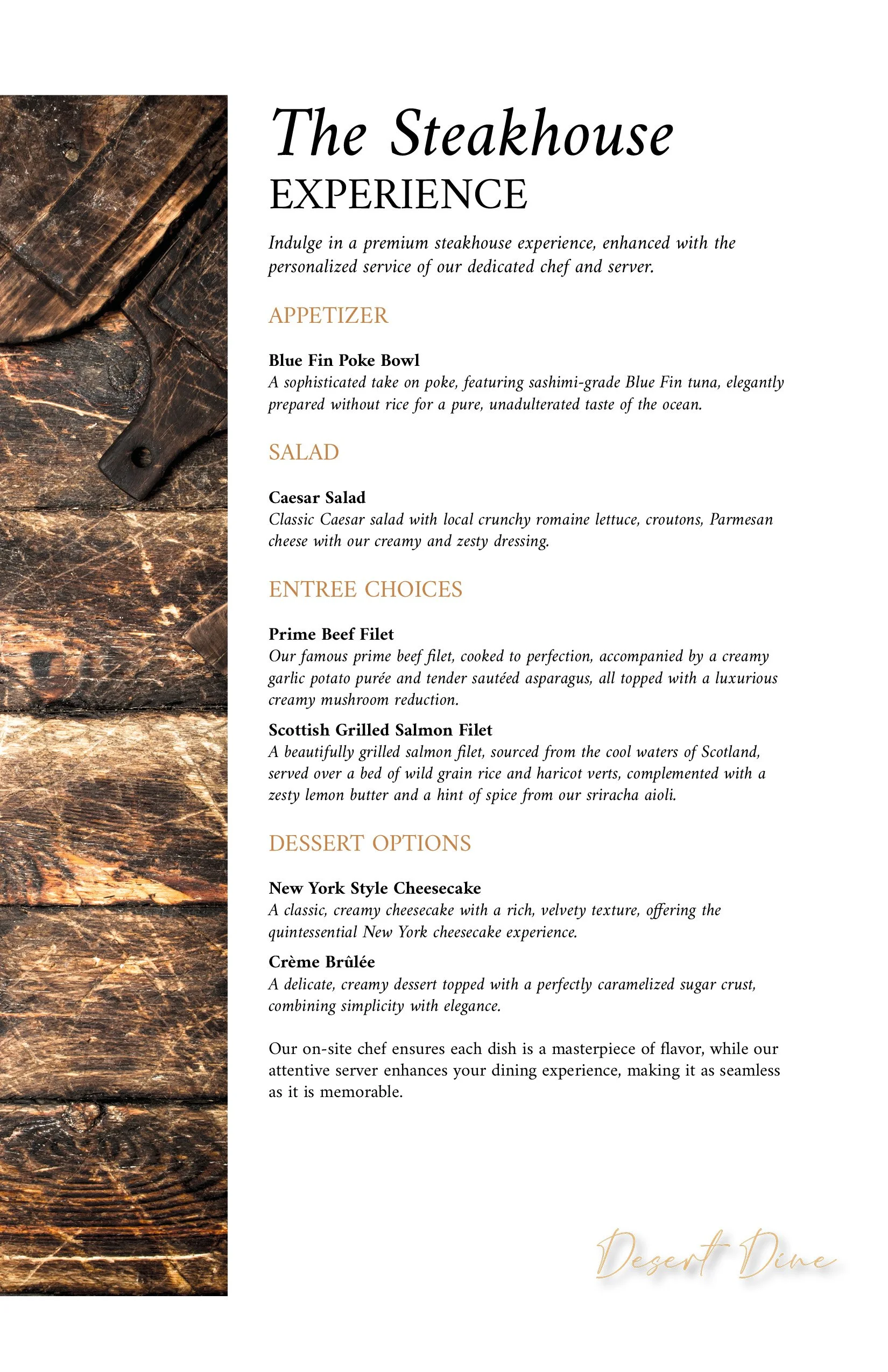 Menus — Desert Dine Catering Palm Springs Desert Dine Catering