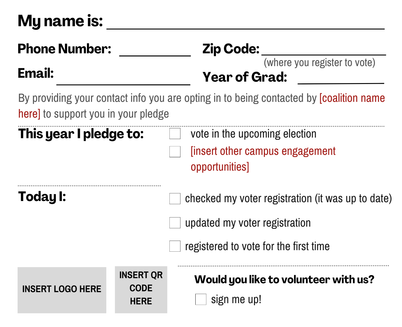 Pledge Card — Ask Every Student