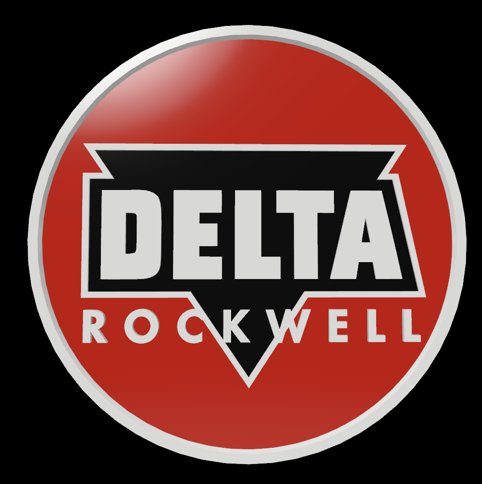 Delta — Delta-Rockwell 1953-1966 Emblem — Mr. Sawdust