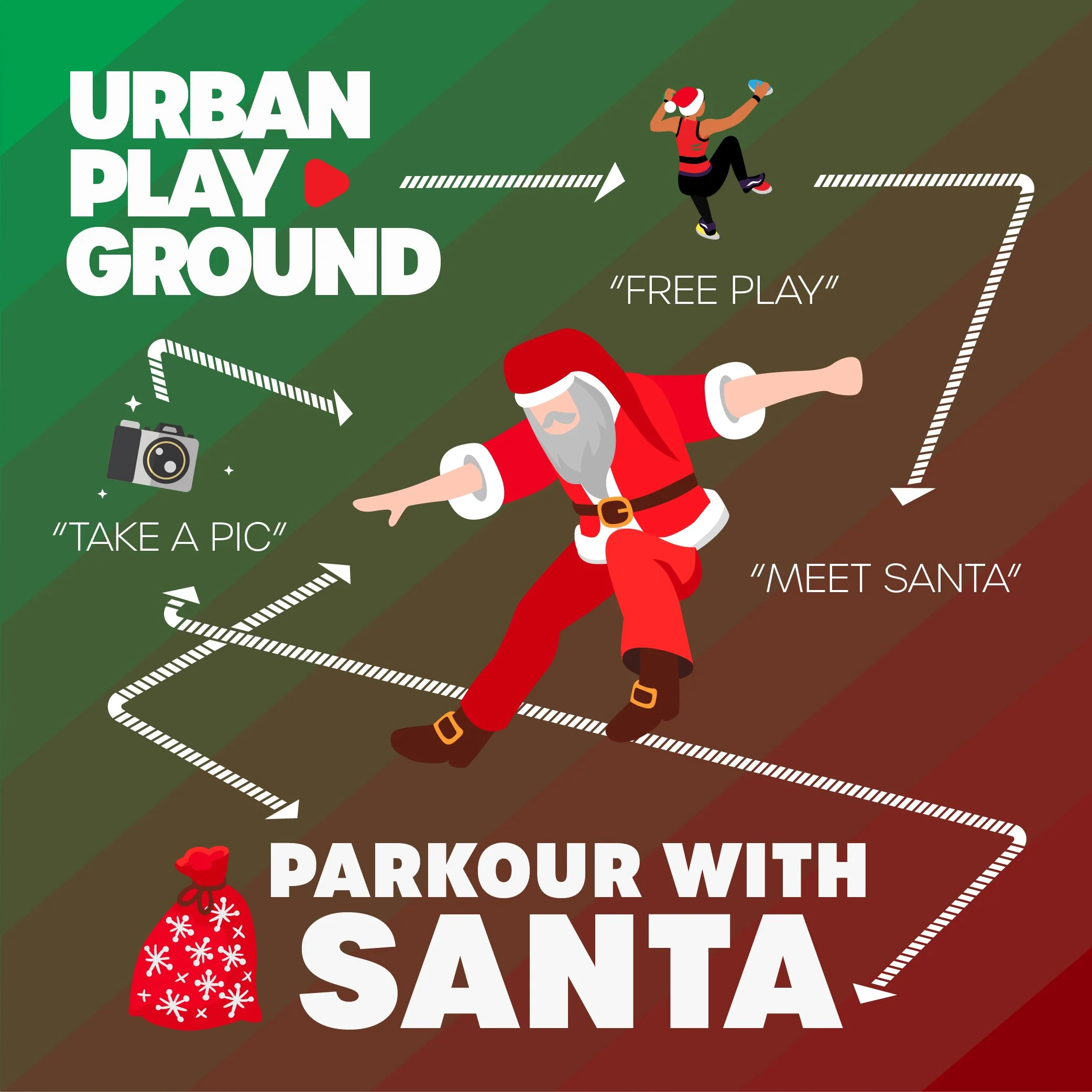 Parkour with Santa — UP | Urban Playground