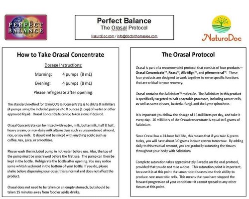 The Orasal Protocol: Stage 4 Cancer — NaturoDoc