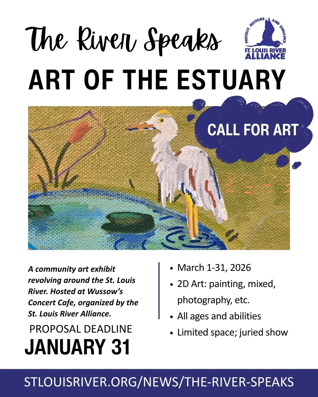 Call for Art | The River Speaks: Art of the Estuary - St. Louis River ...