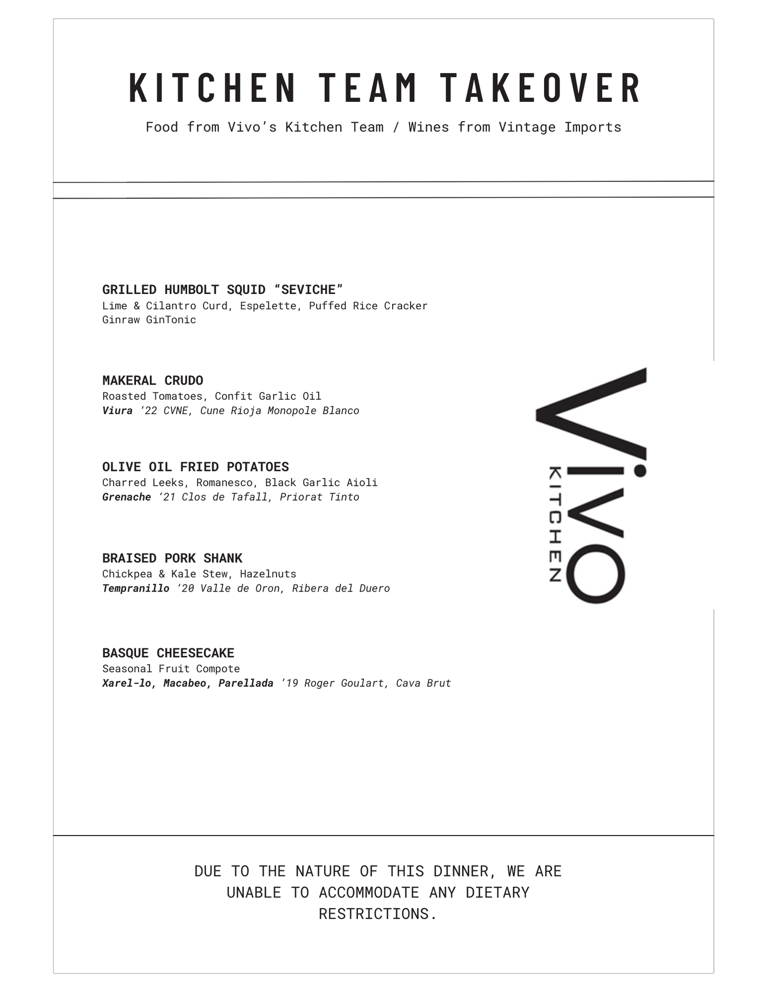 Upcoming and Past Events — Vivo Kitchen