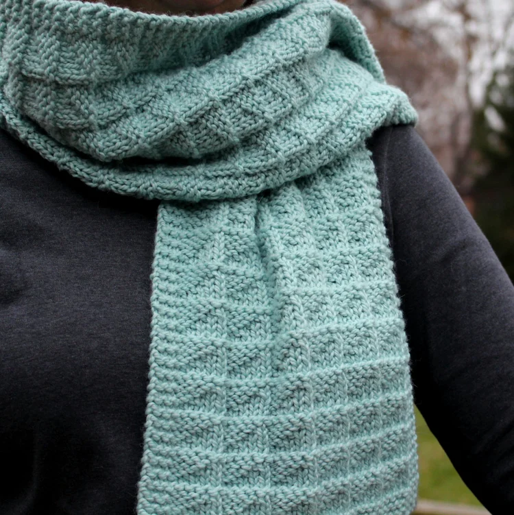 Easy to Knit Reversible Scarf Knitting Pattern Worsted Yarn - These ...
