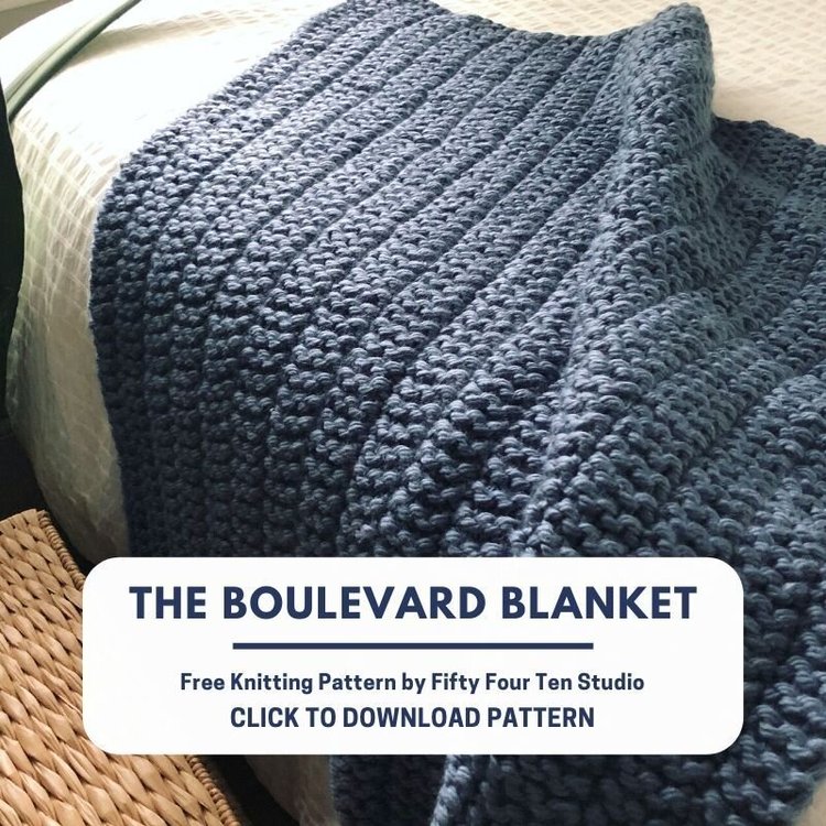 Free Blanket Knitting Pattern for Super Bulky Yarn - The Boulevard ...