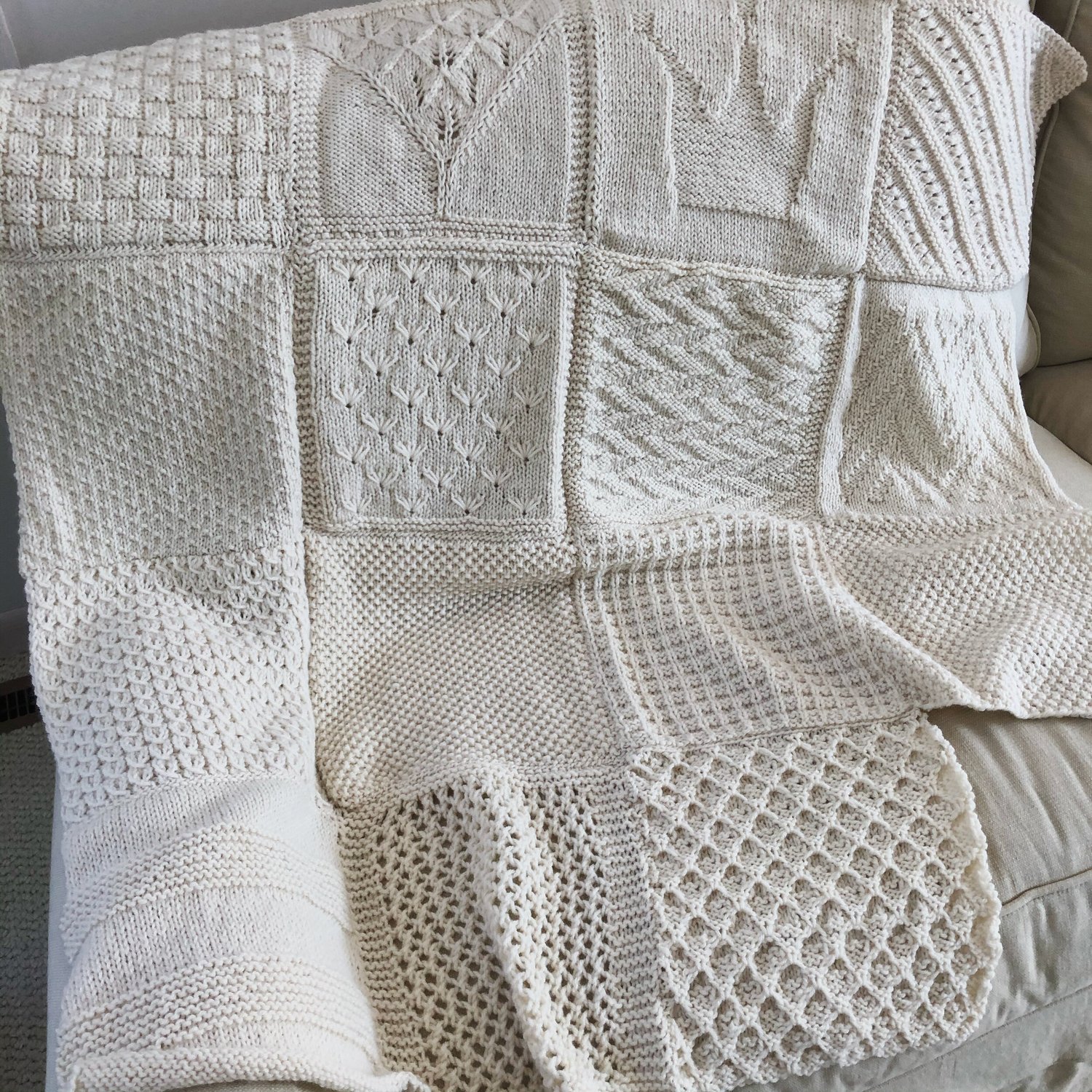 Traveling Knit Afghan Square 16 — Fifty Four Ten Studio