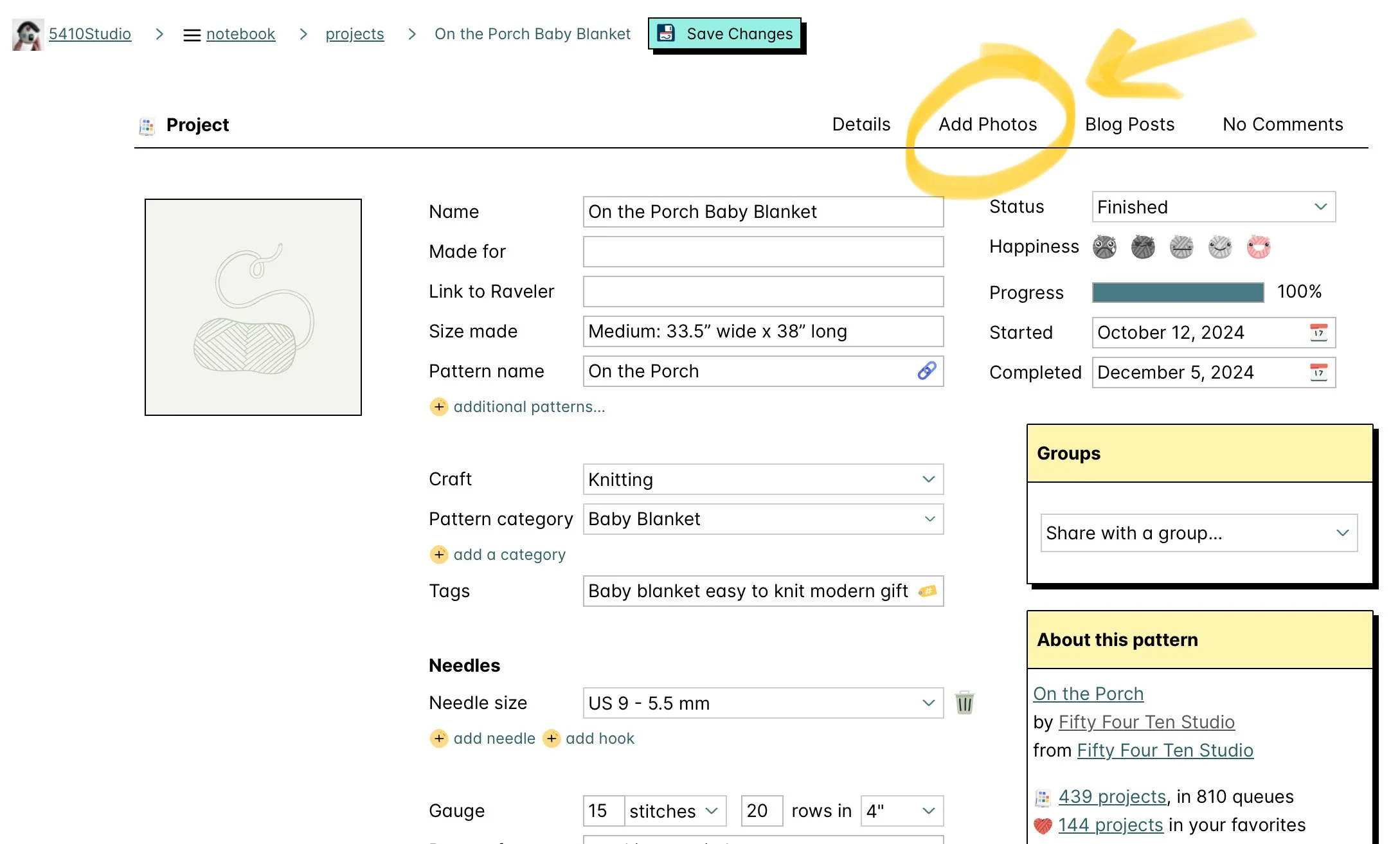 RAVELRY TUTORIAL: How to Add Your Knitting (or Crochet) Project to Your ...
