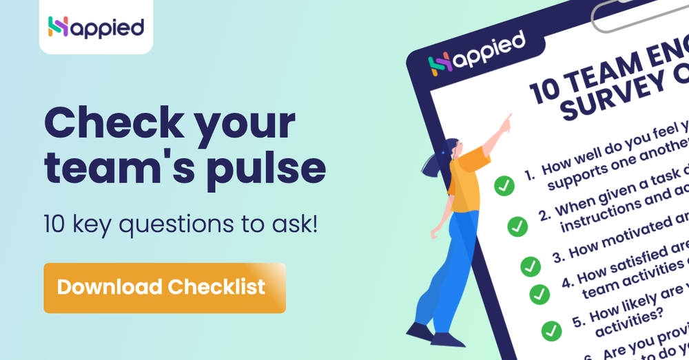 10 Team Engagement Survey Questions - Checklist | Happied