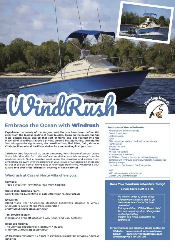 Boat Flyer — Casa el Norte