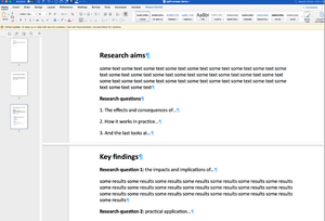 Using Word split screen — Suzanne Arnold