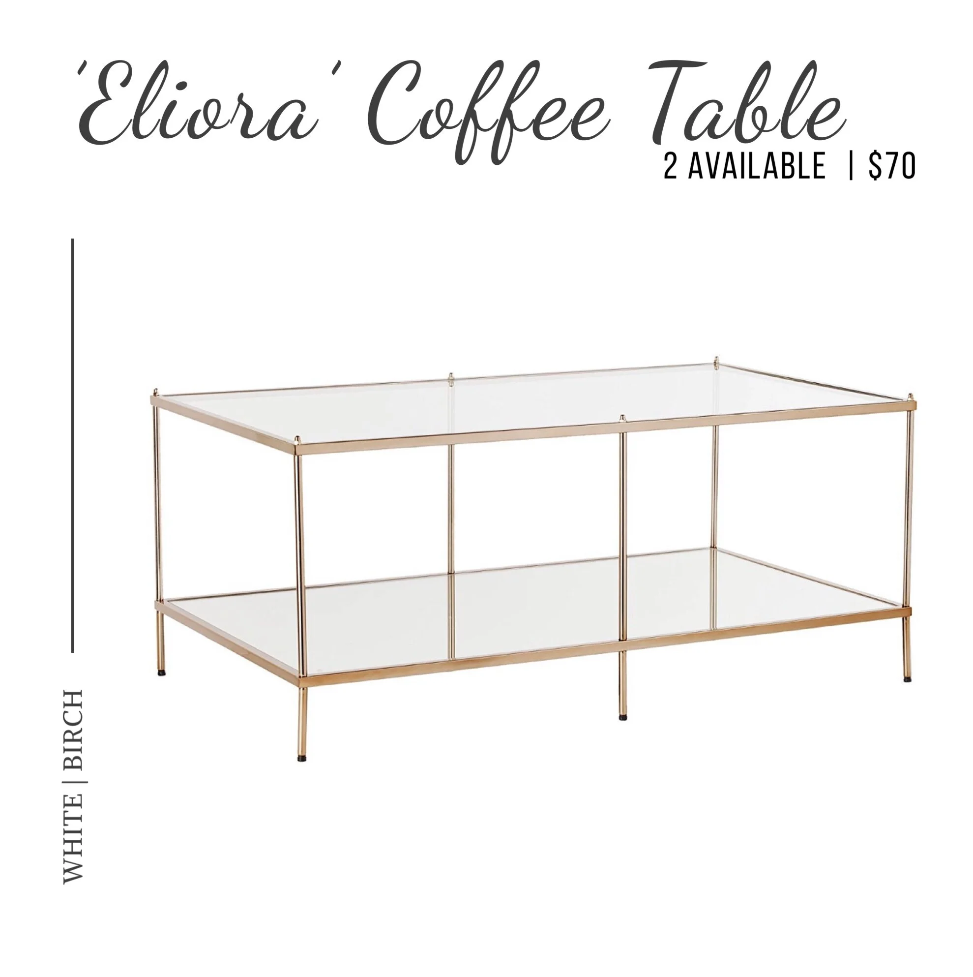 Tables — White Birch Rentals