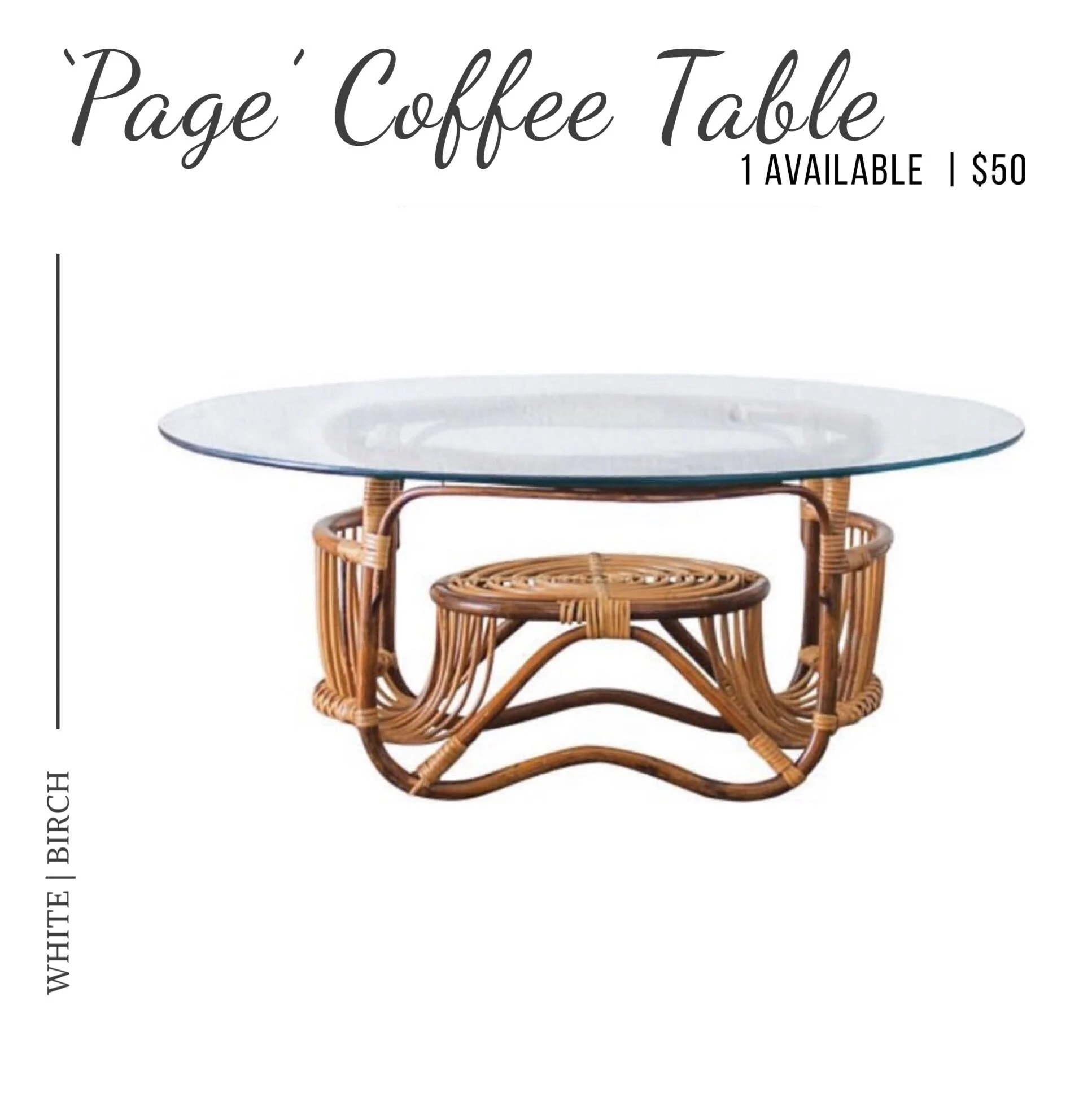 Tables — White Birch Rentals
