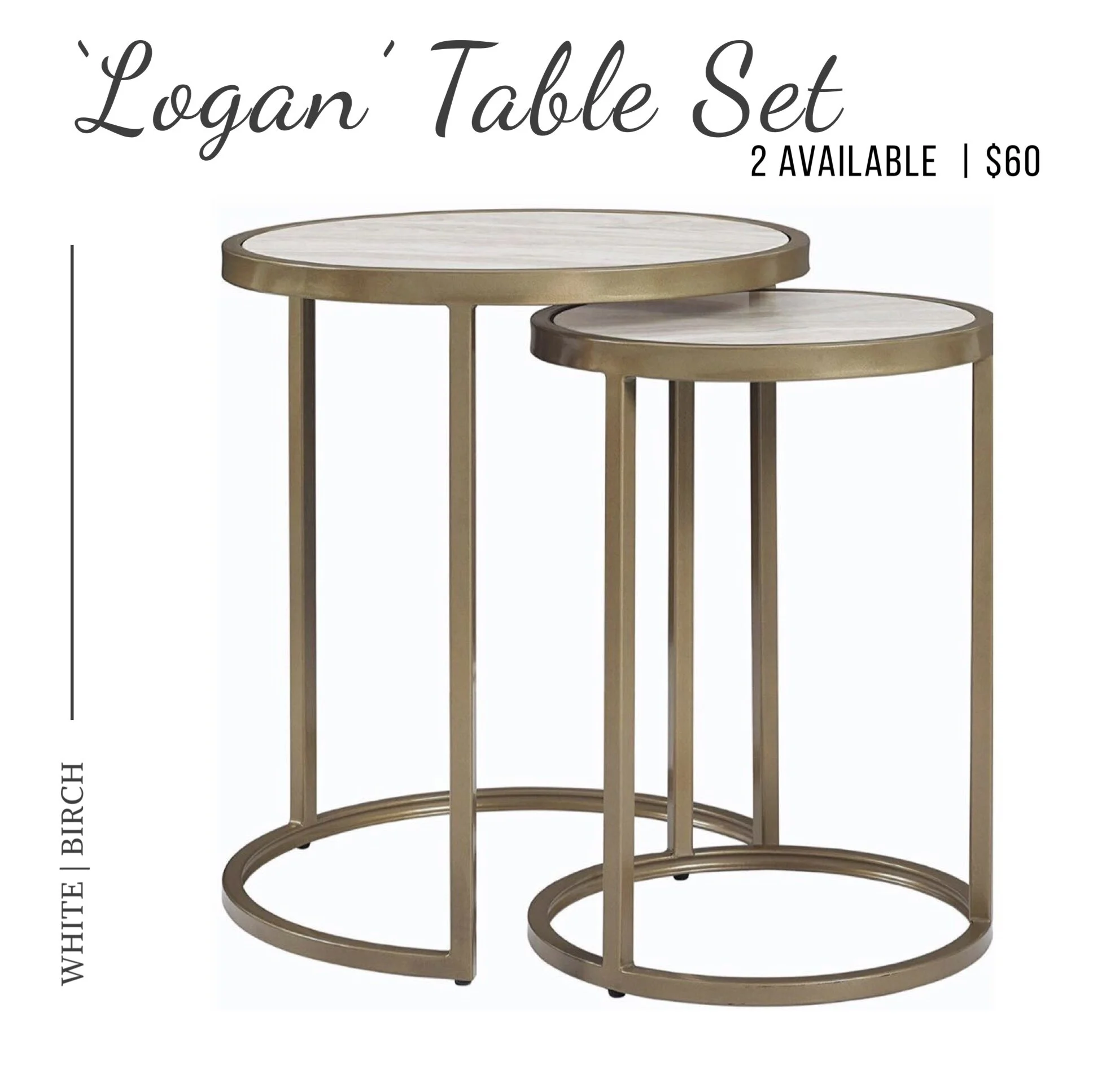 Tables — White Birch Rentals