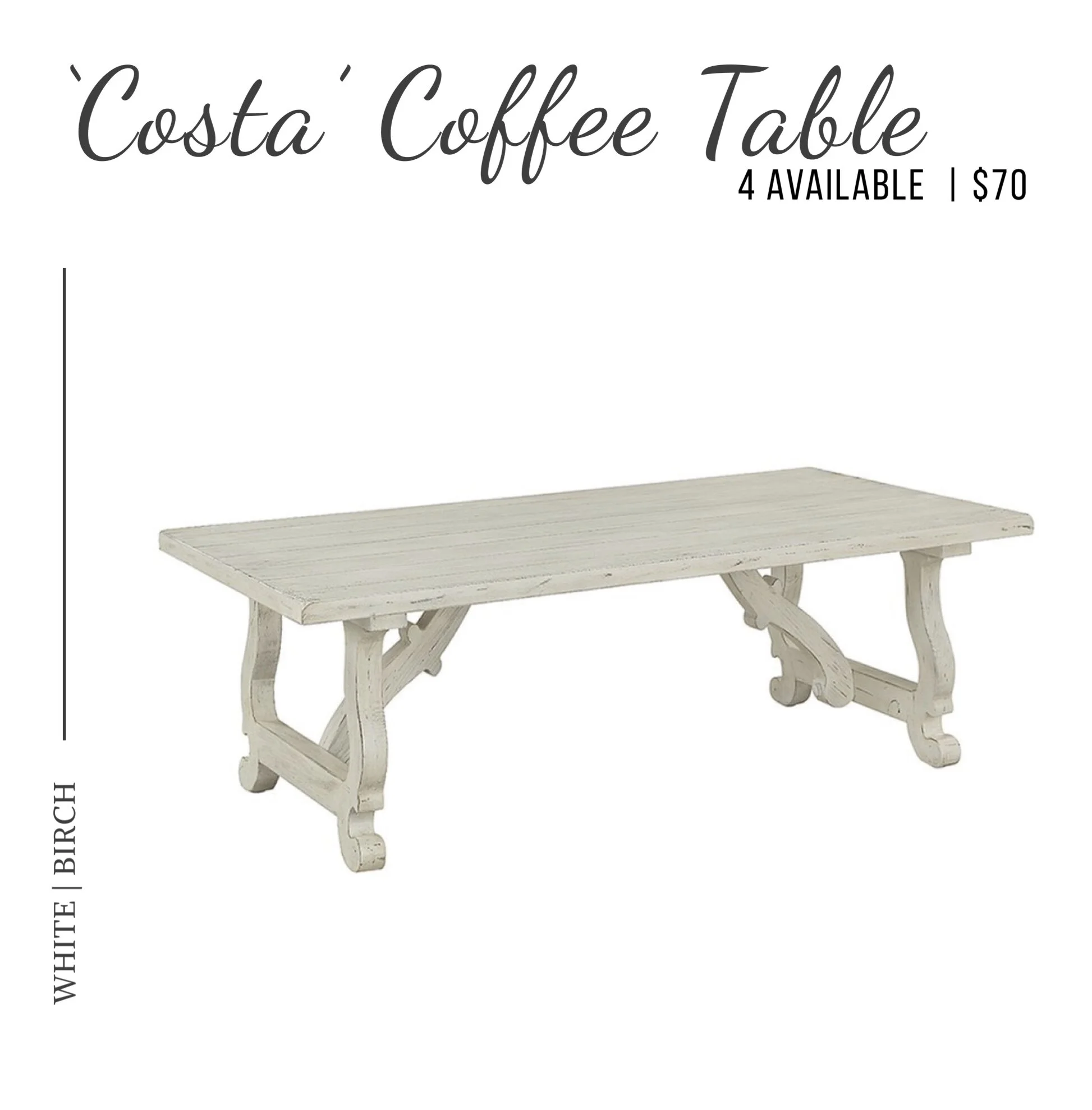 Tables — White Birch Rentals