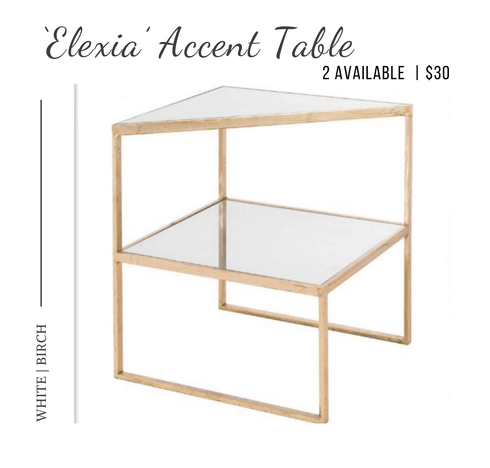 Tables — White Birch Rentals