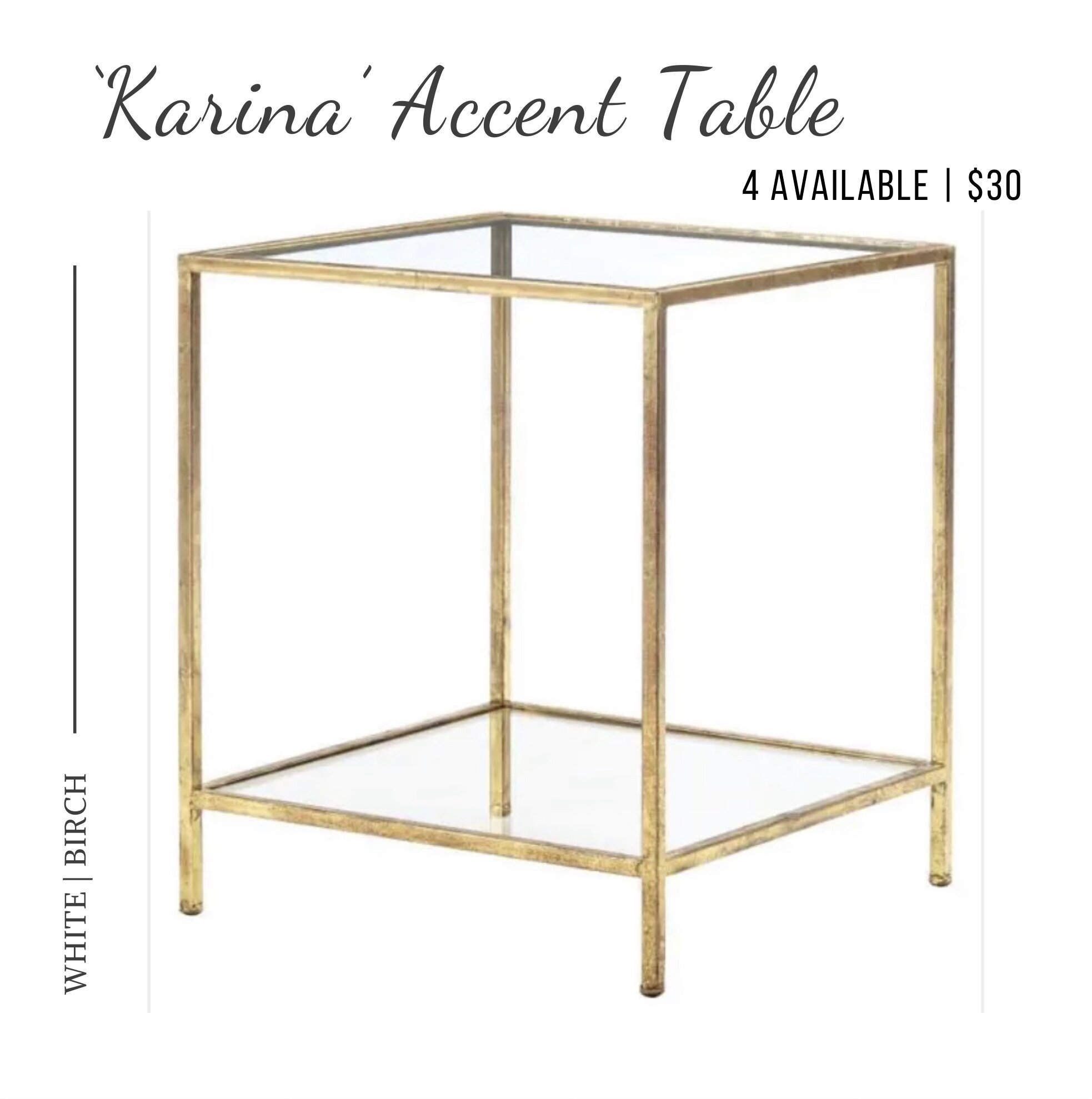 Tables — White Birch Rentals