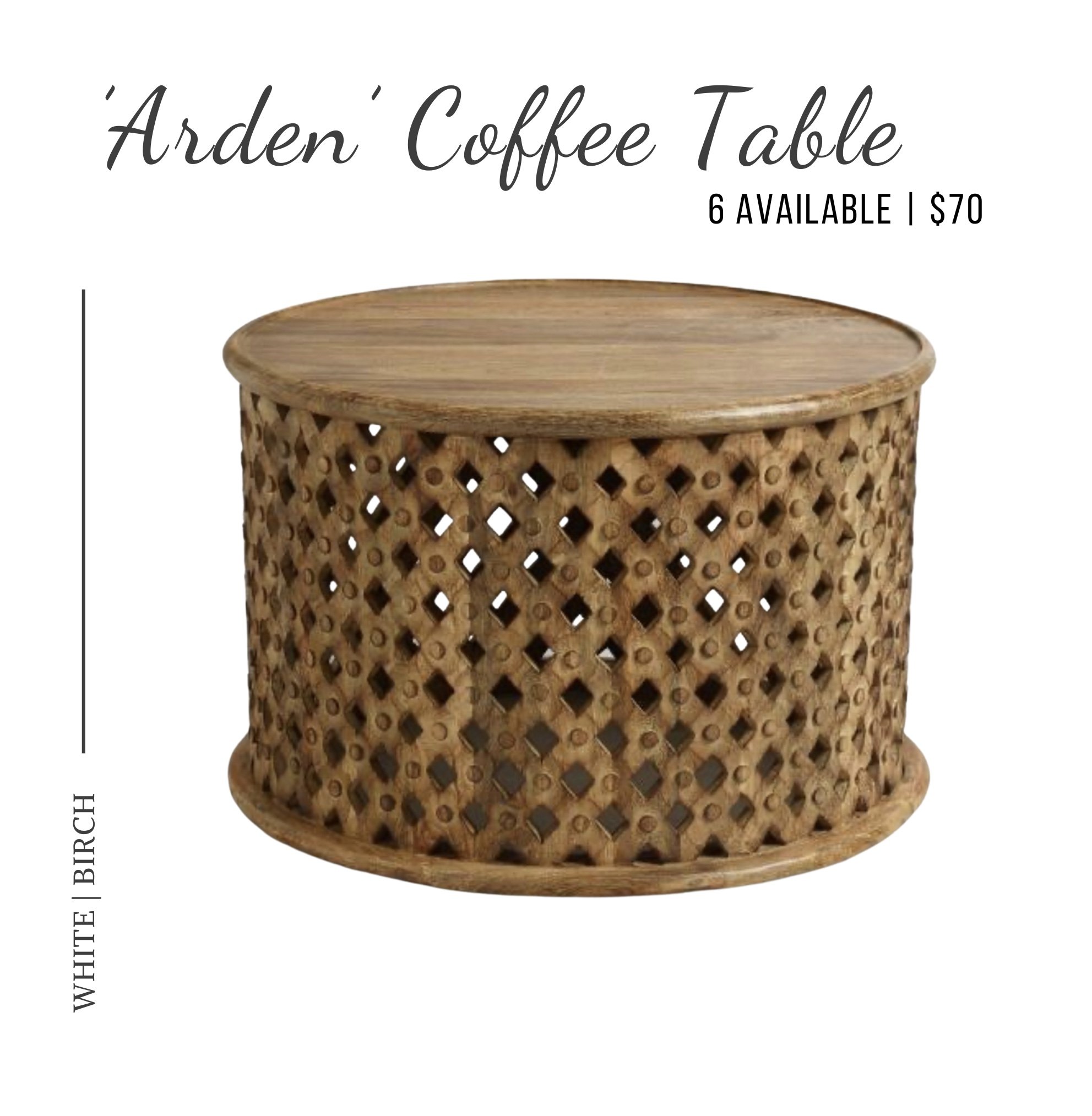 Tables — White Birch Rentals