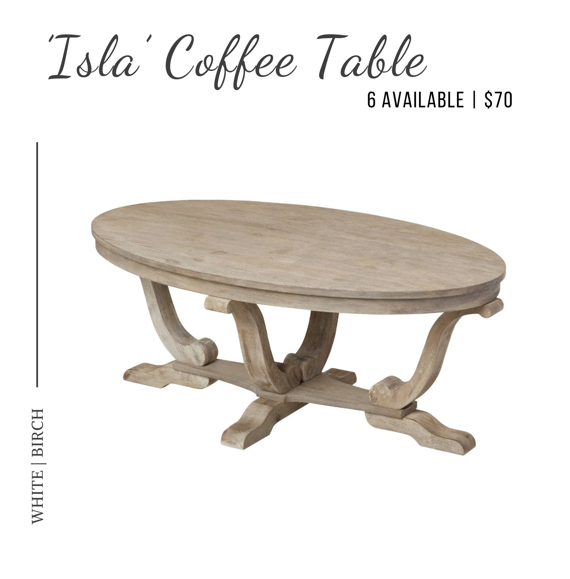 Tables — White Birch Rentals