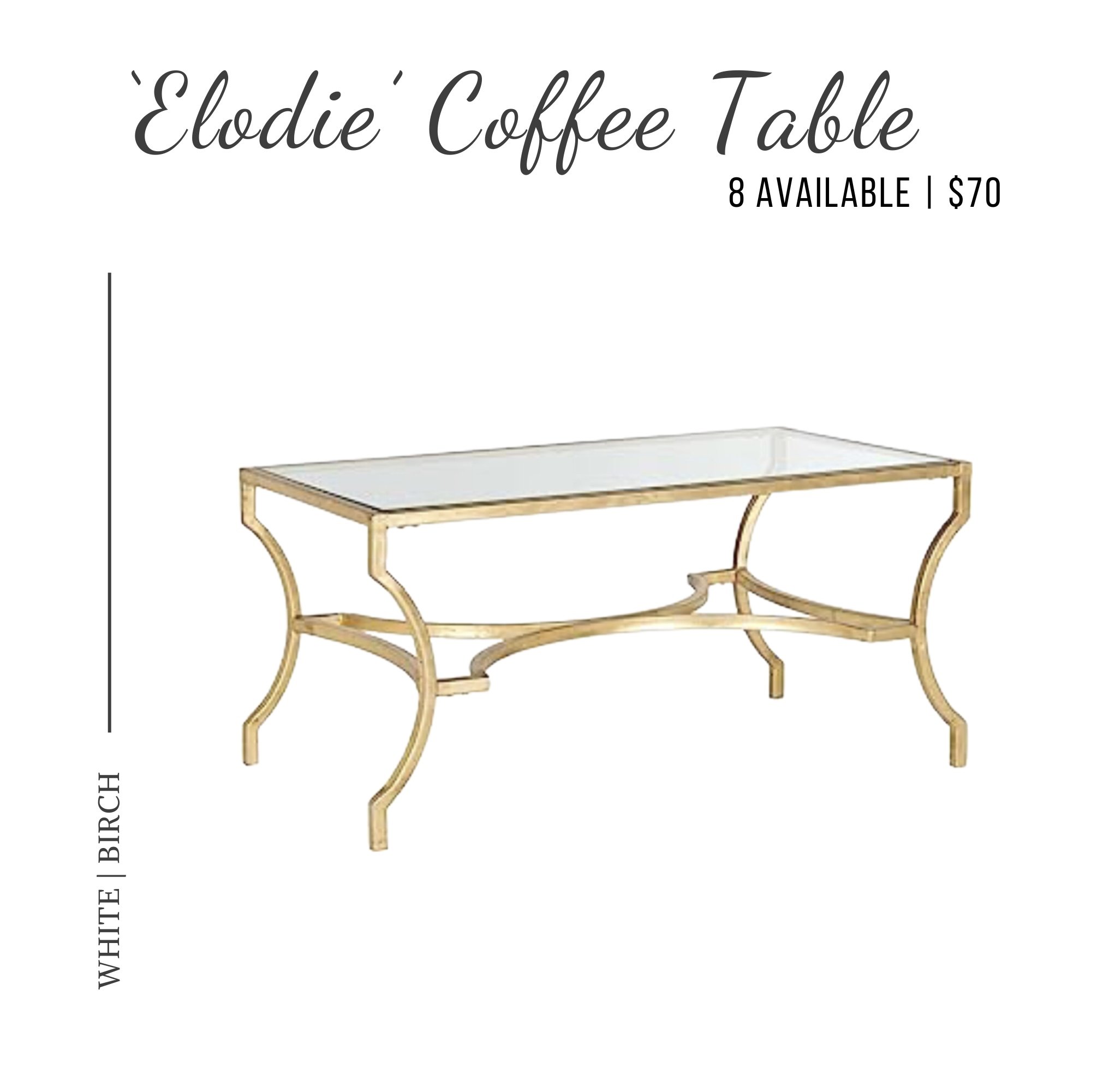 Tables — White Birch Rentals