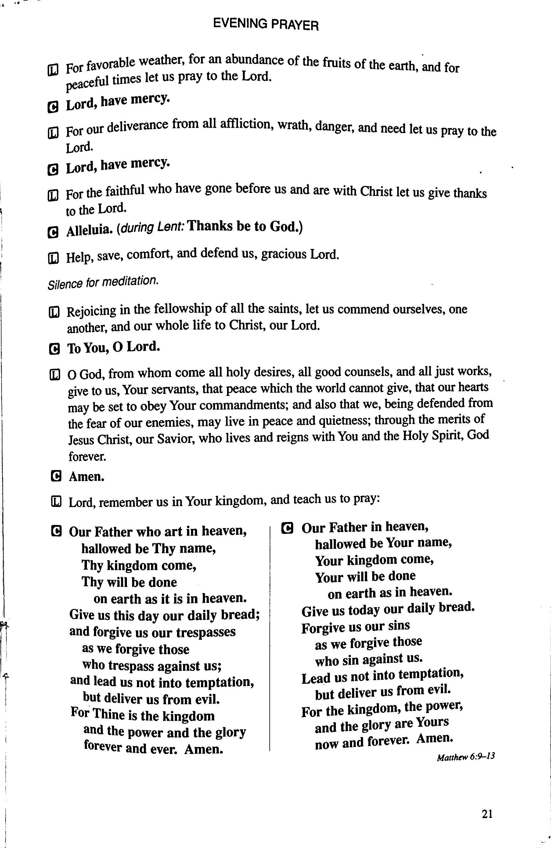 Recorded Service — Trinity Lutheran