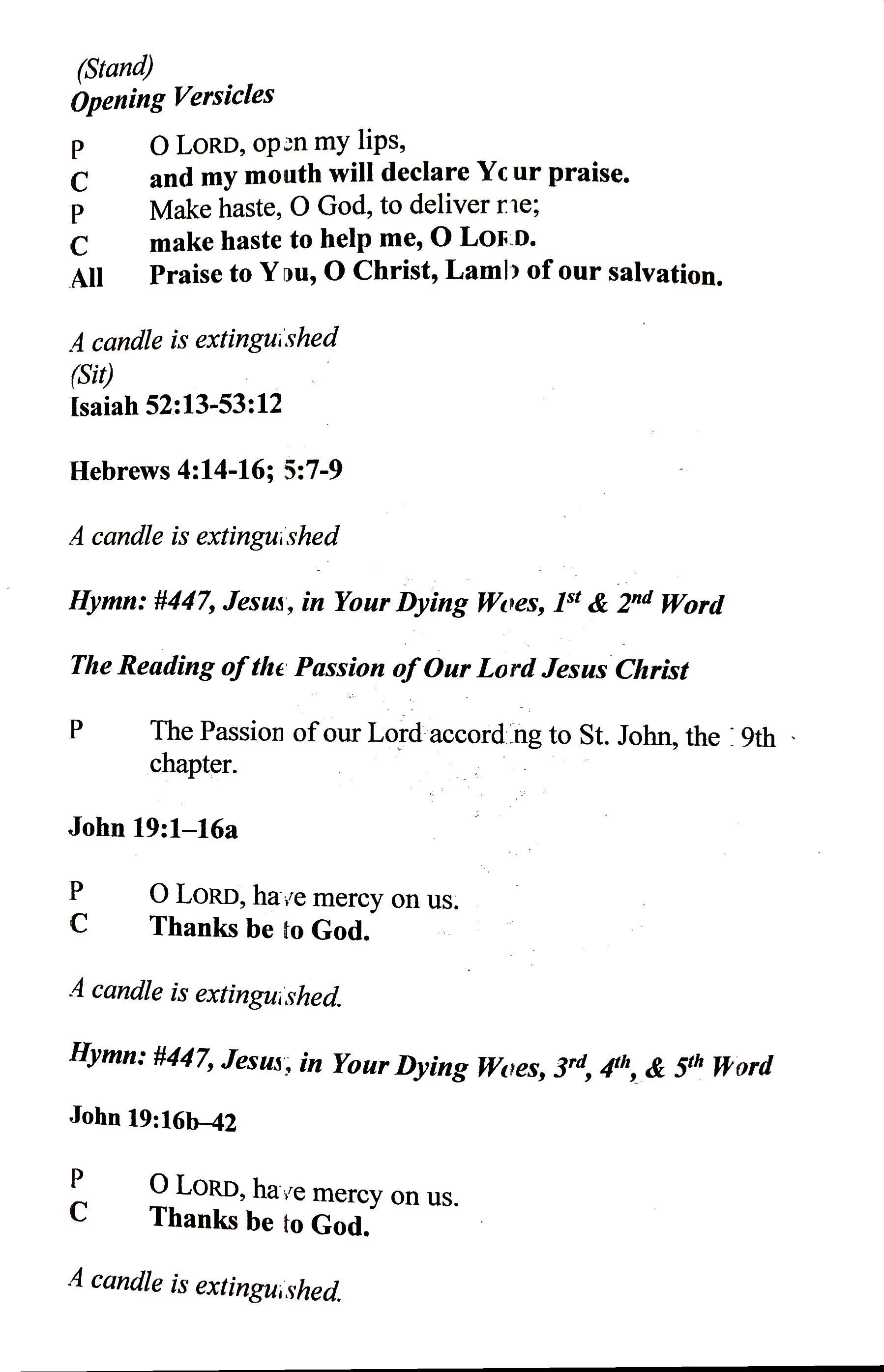 Recorded Service — Trinity Lutheran