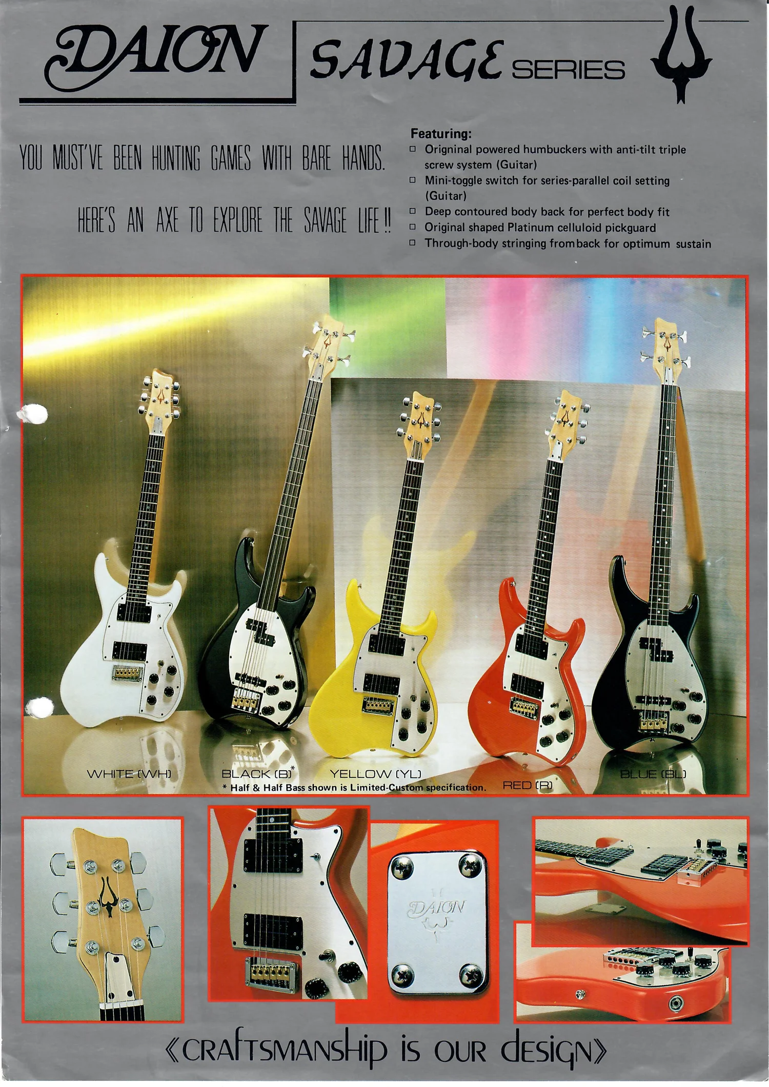 SAVAGE SERIES Basses - Savage & Berserker models. Bolt-on neck fretted ...