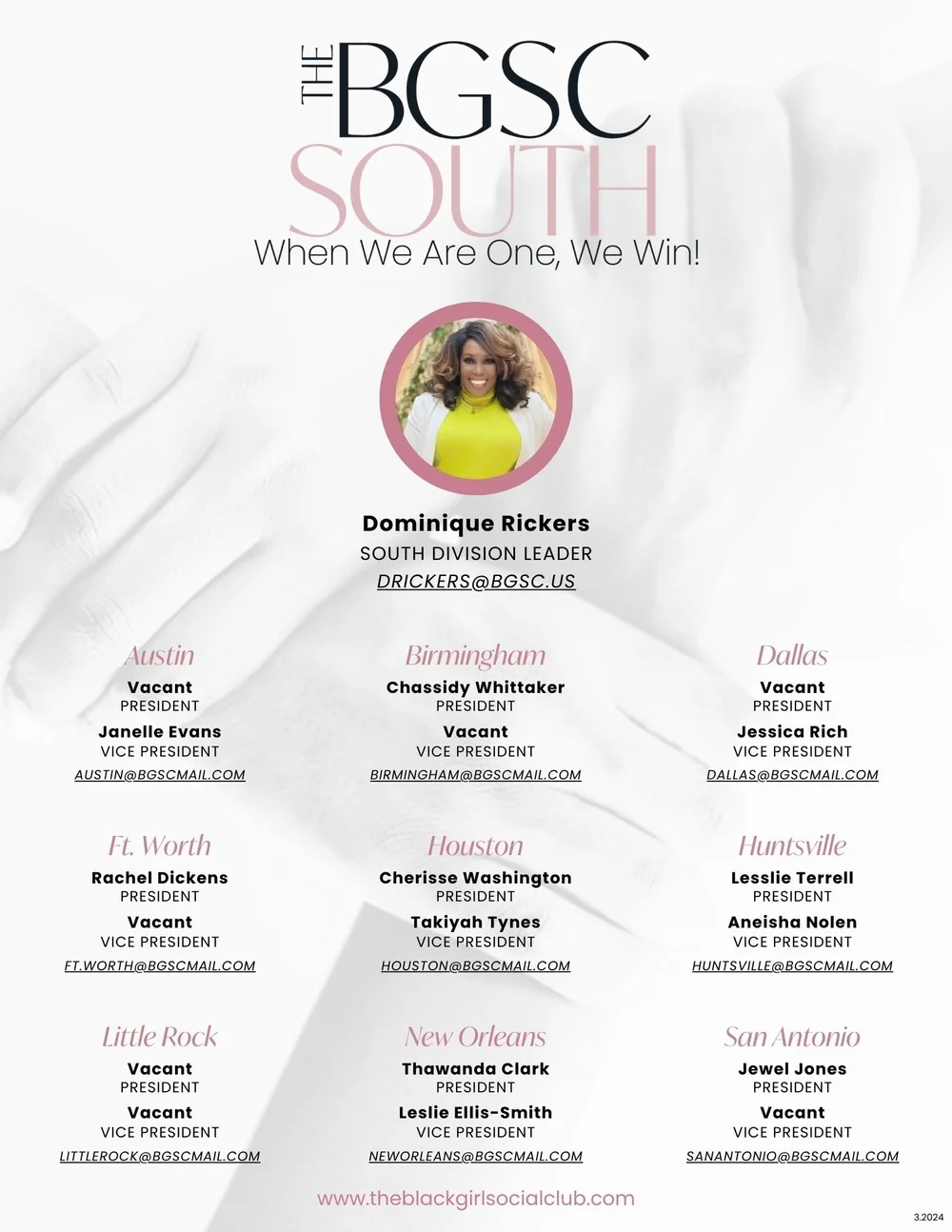 BGSC Divisions and Chapters Map — The Black Girl Social Club