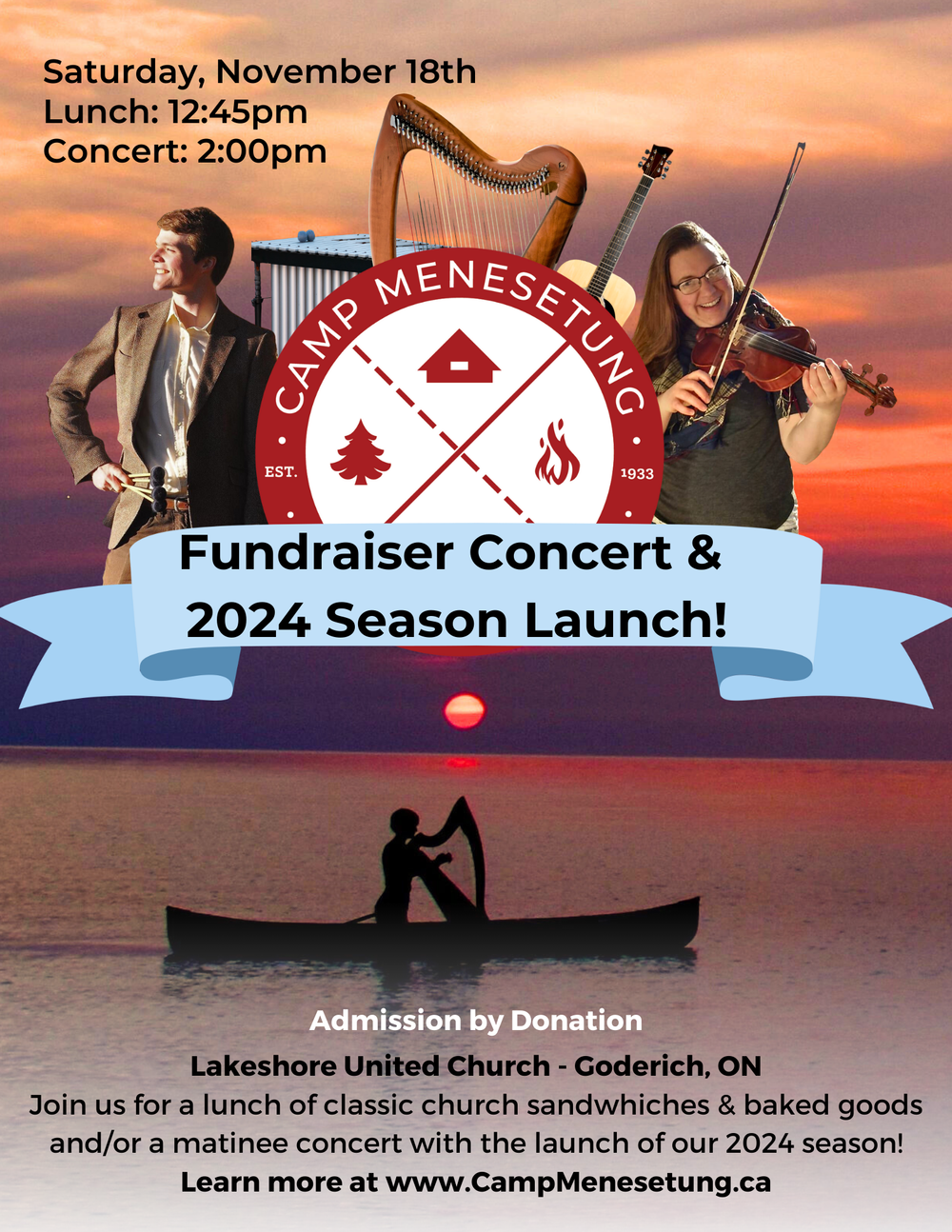 Fundraiser Concert & 2024 Season Launch — Camp Menesetung
