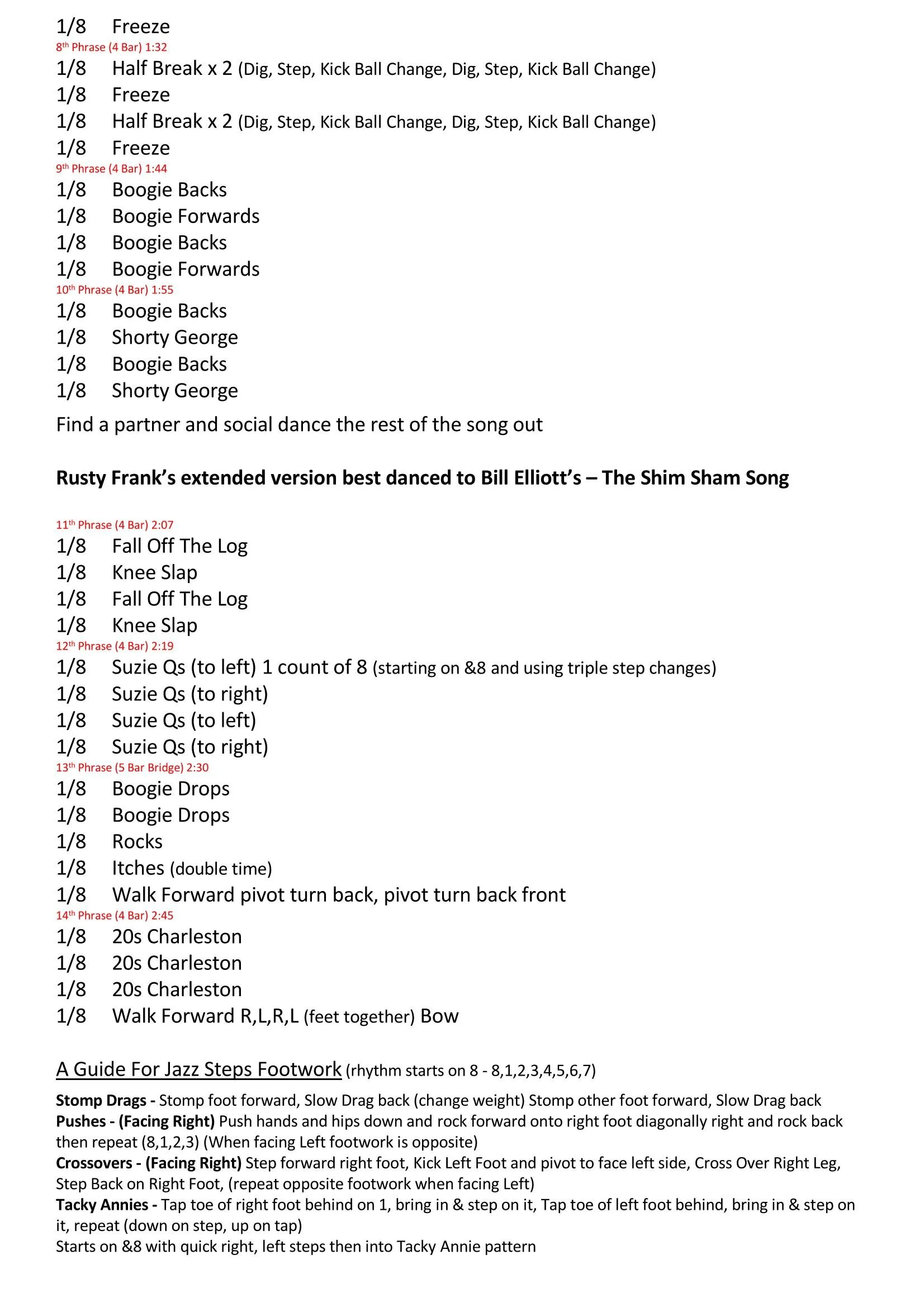 Shim Sham Solo Jazz Routine — Rusty's Swing Dancing Swing Dance Classes ...