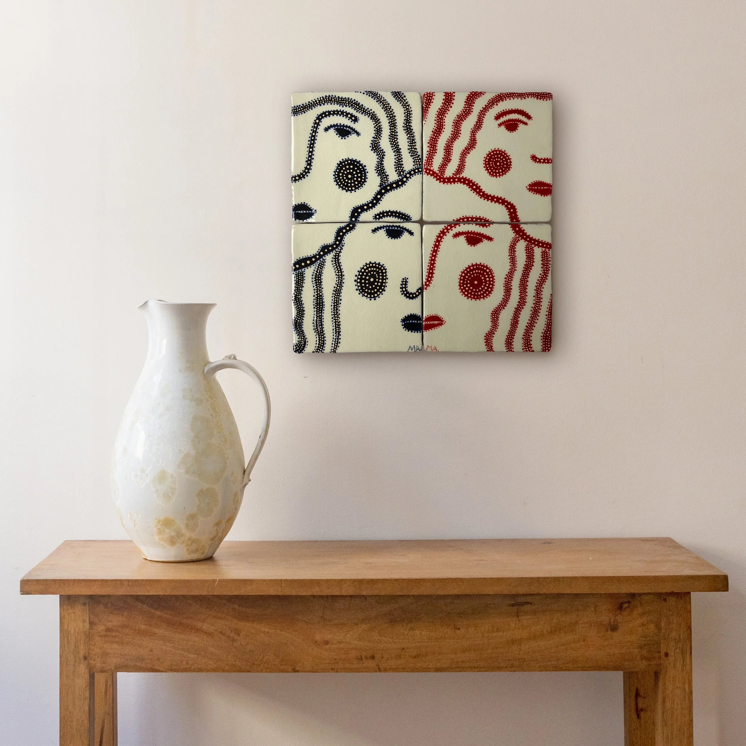 myra hand painted ceramic tiles and paintings