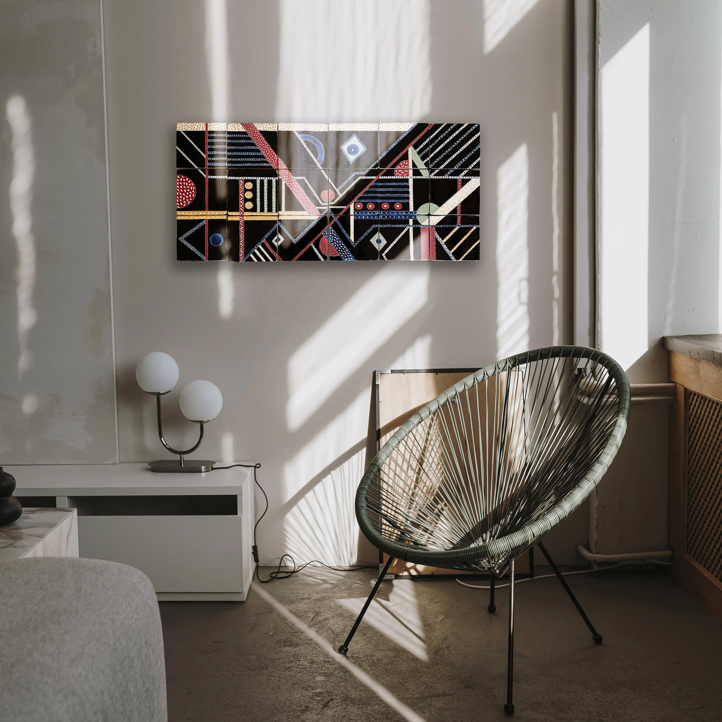 myra hand painted ceramic tiles and paintings