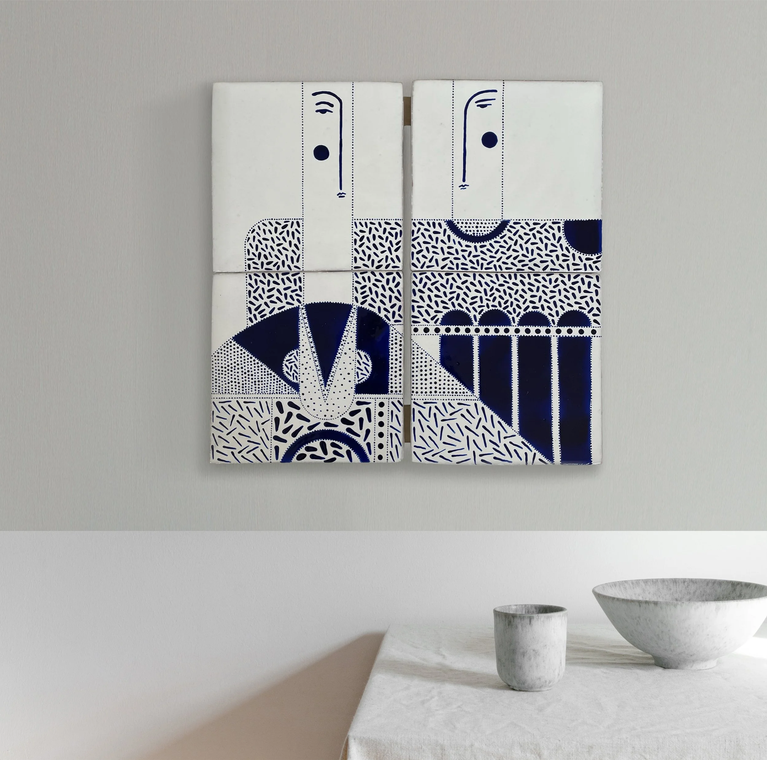 myrsini alexandridi hand painted ceramic tiles and paintings